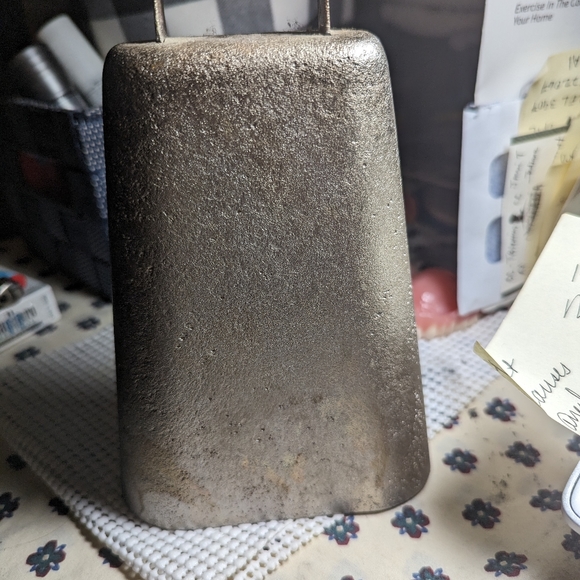 Primitive Rustic Farm | Accents | Antique Thick Steel Large Cow Bell ...